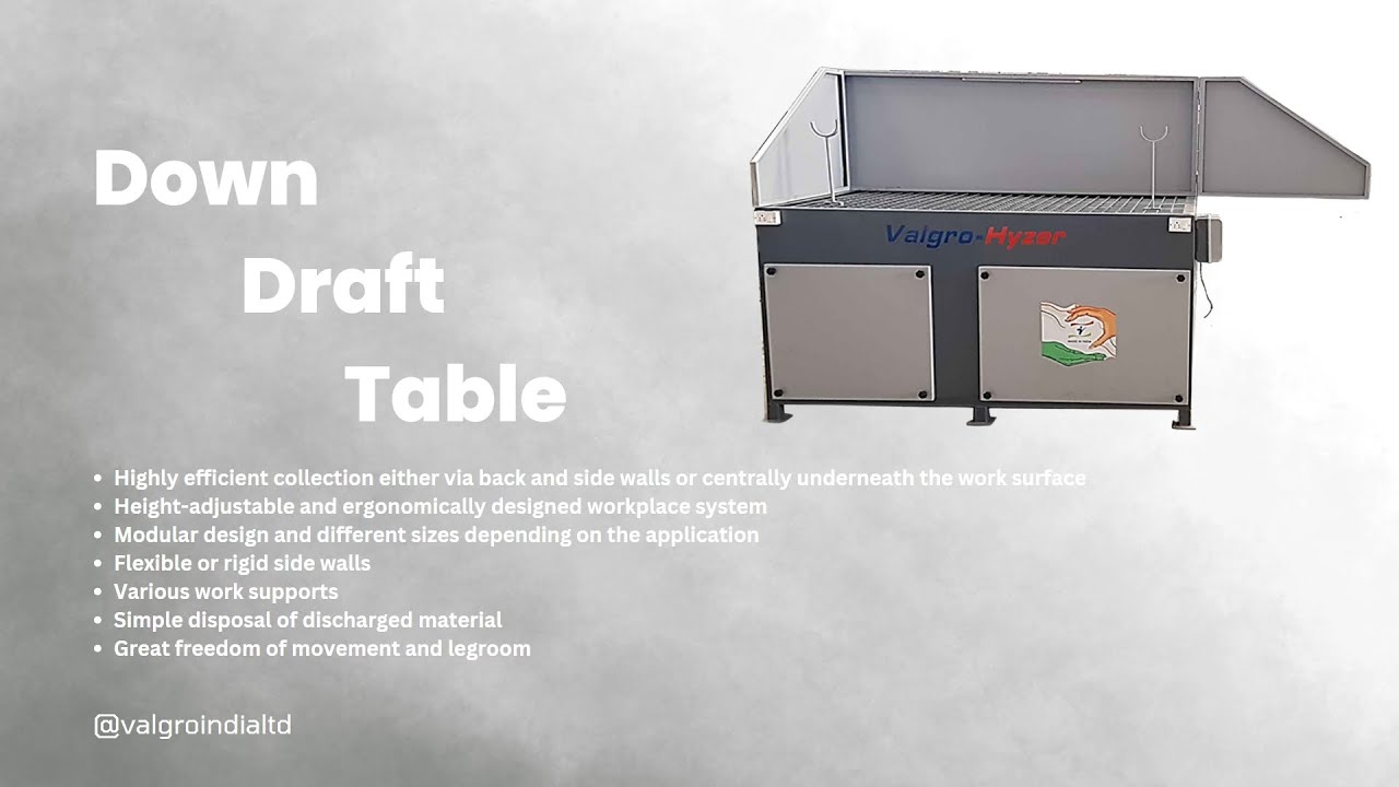 Down Draft Table l Grinding Station l Valgro - YouTube