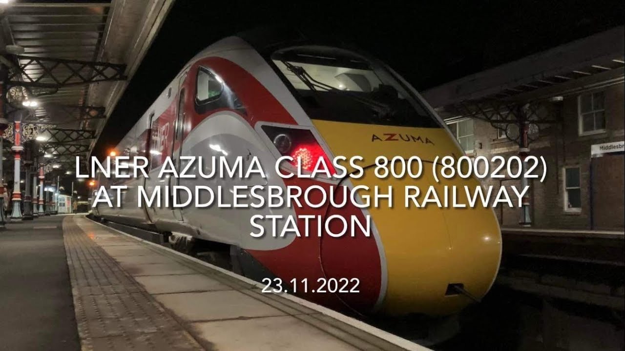 LNER Azuma Class 800 (800202) at Middlesbrough Railway Station (23.11. ...
