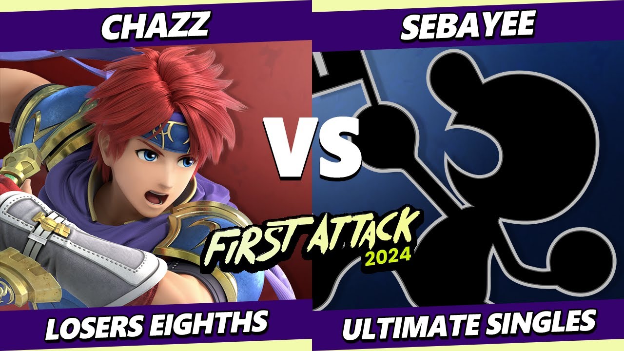 First Attack 2024 TOP 8 - Chazz (Roy) Vs. sebayee (Game & Watch) Smash ...