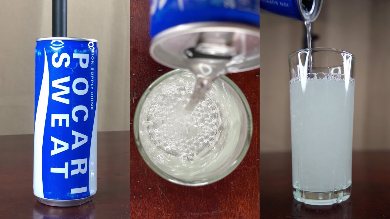 Amazing POCARI SWEAT Pouring in slow motion | ION Supply Drink - YouTube