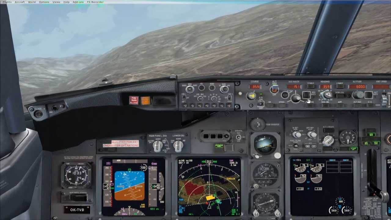 FSX Boeing B737 VOR/DME circling approach to Samos LGSM/SMI - YouTube