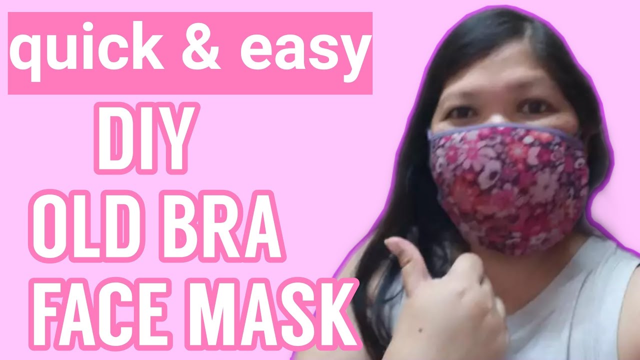 DIY old bra face mask quick and easy - YouTube