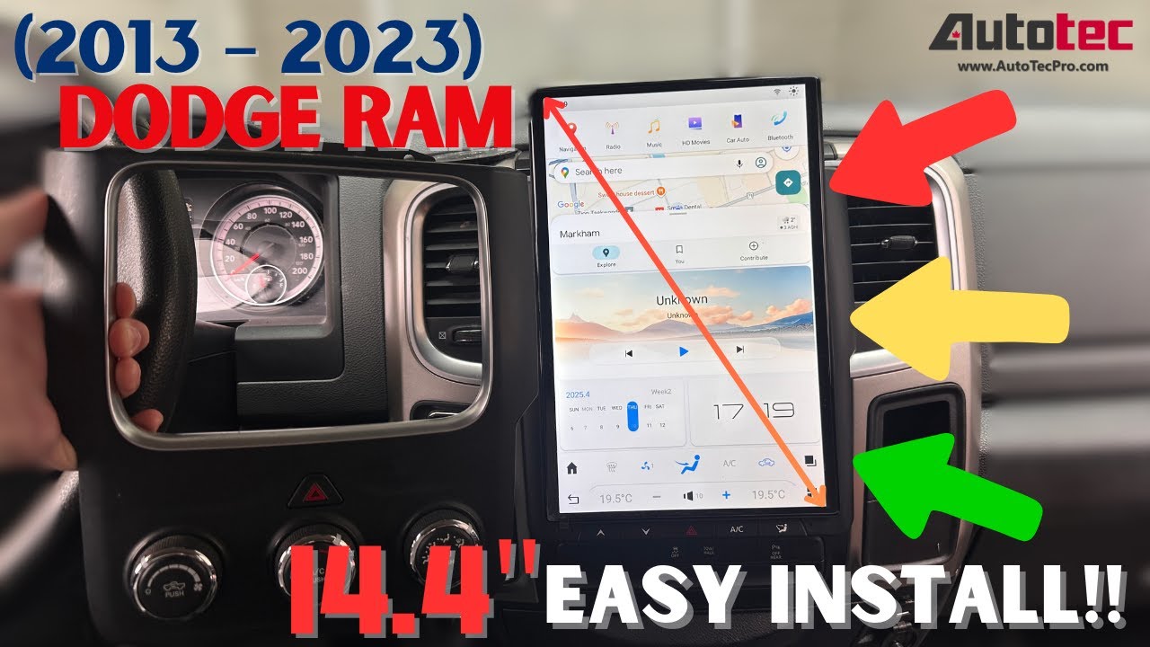 Dodge RAM (2013 – 2018) 14.4″ IPS QHD 2K Touch-Screen Android ...