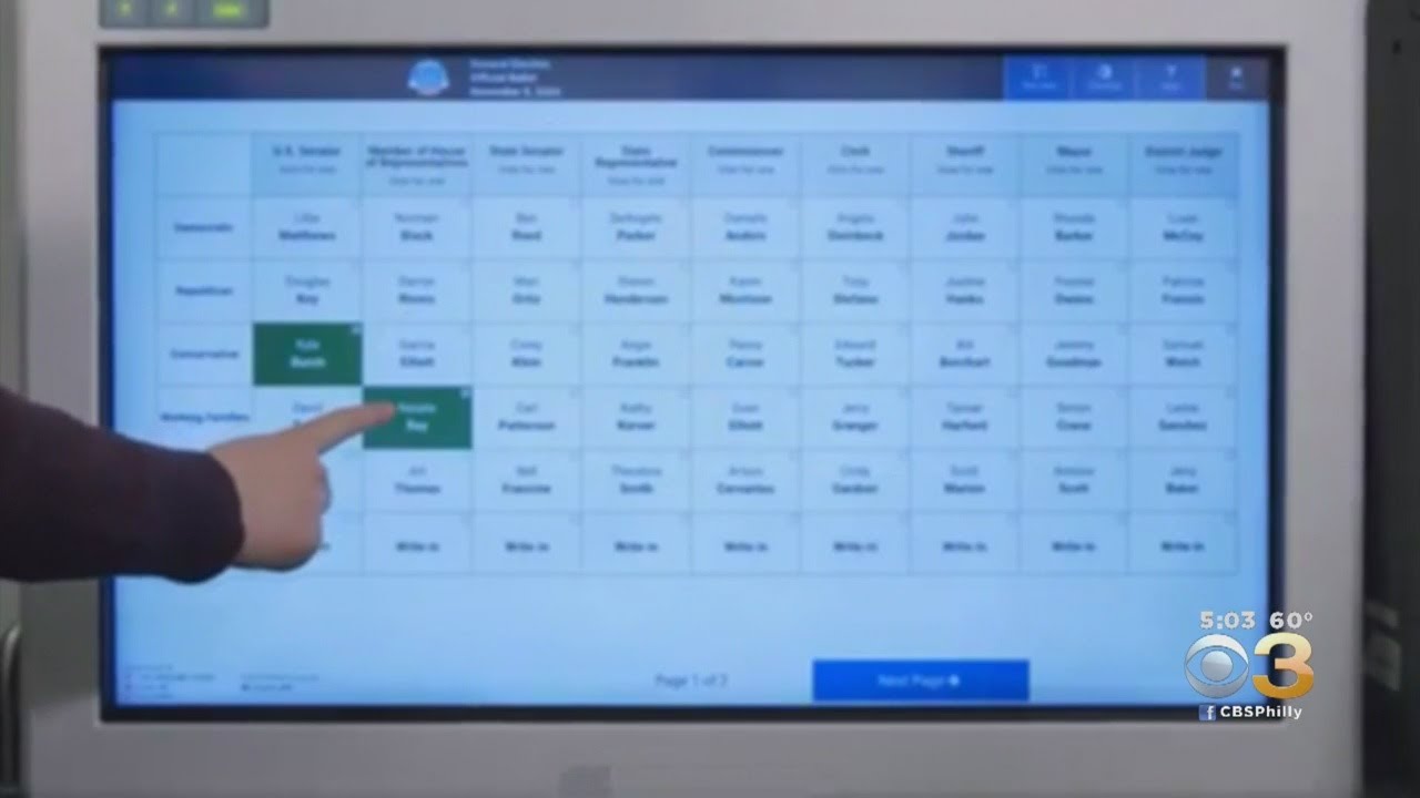 Issues Rise With Touchscreen Voting Machines In Philadelphia - YouTube