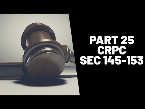 Part 25 | CrPC Lectures| Sec 145-153 | Criminal procedure code - YouTube