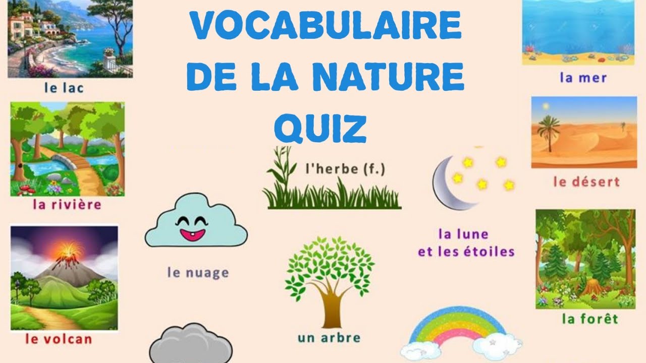 QUIZ Vocabulaire | Nature Quiz | apprendre le vocabulaires de la nature ...