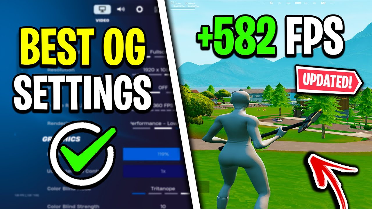 The Best OG Fortnite Settings! - FPS Boost, Colorblind Modes, Stretched ...