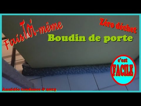 TUTO boudin de porte double 100% recyclage - YouTube
