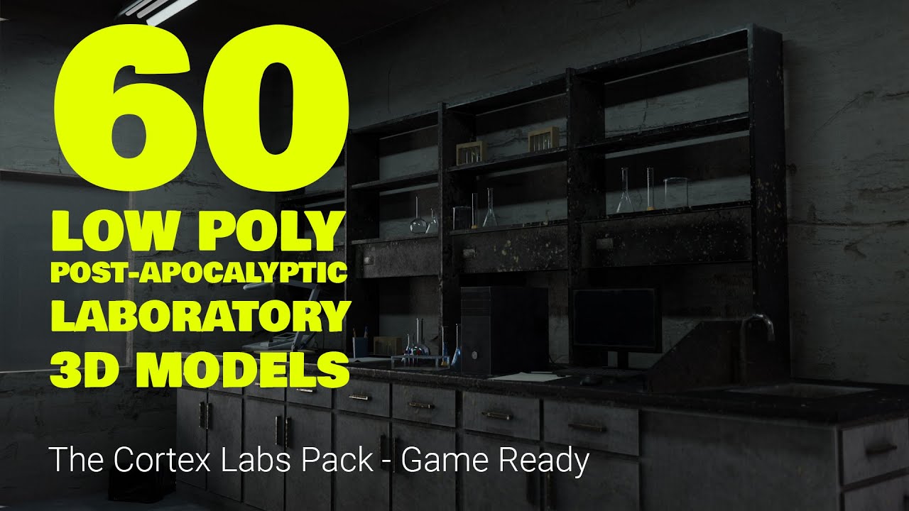 Post-Apocalyptic Laboratory Low-Poly Asset Pack (60 Game Ready Objects ...