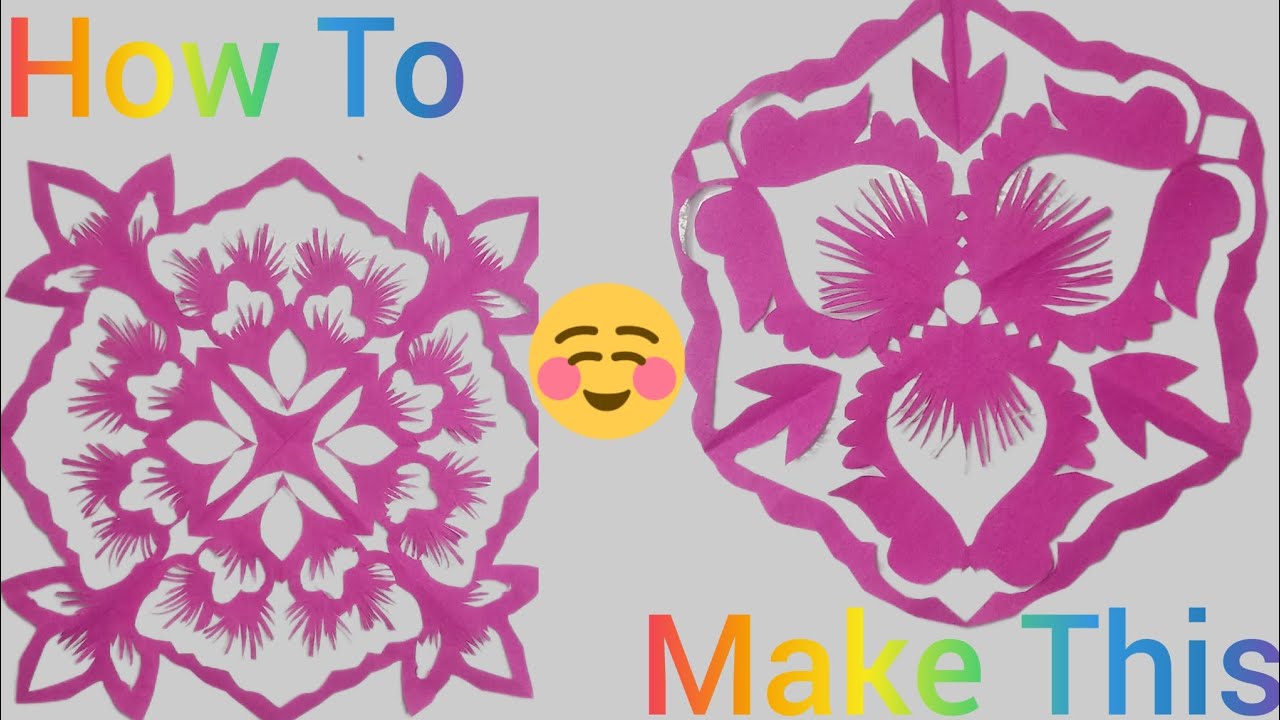 How To Make snowflake Easily/ Easy makeing paper snowflake tutorial ...