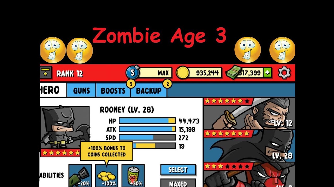 Zombie Age 3 Everything unlocked Batman gameplay - YouTube
