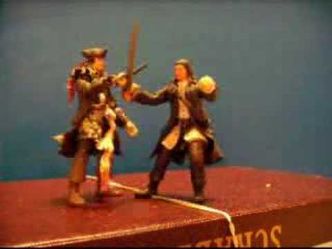 Pirates of the Caribbean figures sword fight - YouTube