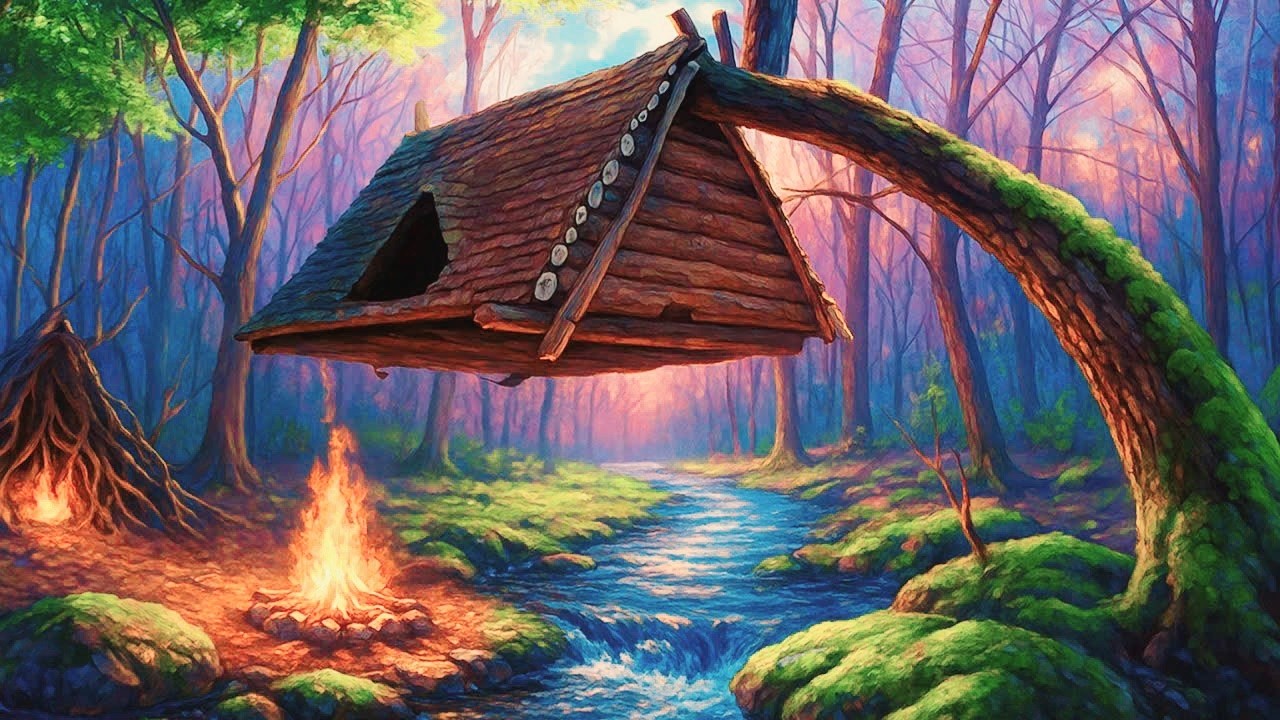 Build a tree house by the river - YouTube