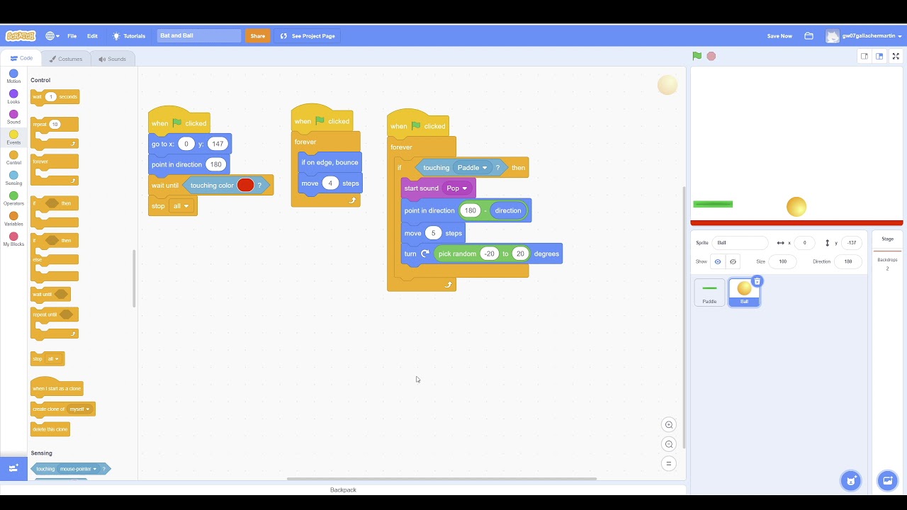 Scratch Video 8 - Bat and Ball - YouTube