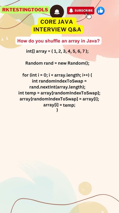 Core Java | Programming | How do you shuffle an array in Java? - YouTube