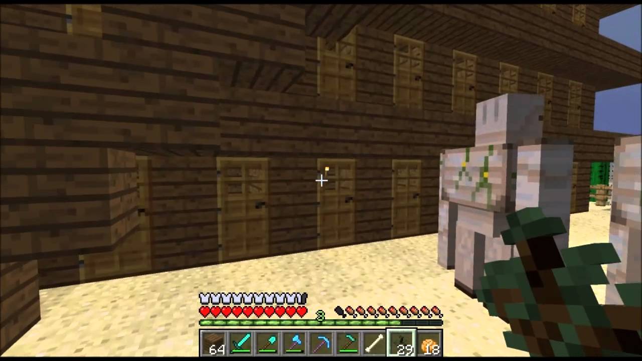 Ghetto-Craft how to build a villager spawner in Minecraft 1.4.7 - YouTube