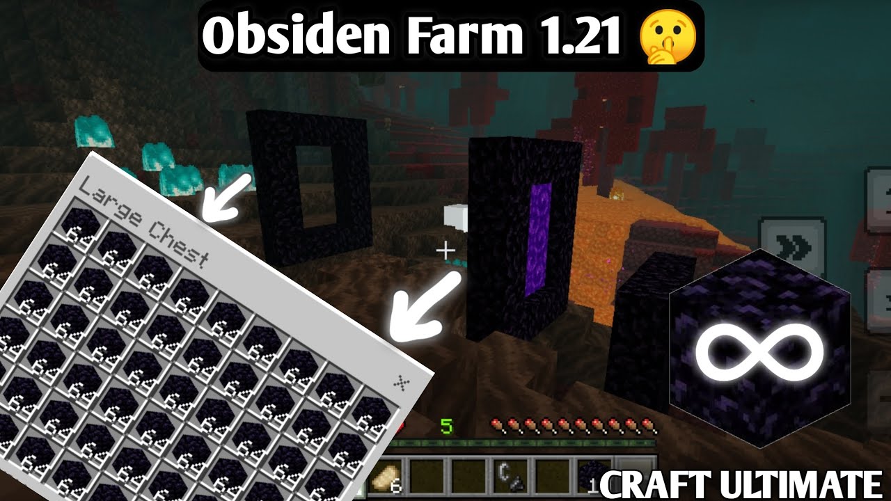 Easiest Obsiden Farm 1.21 Bedrock | Obsiden Farm in Minecraft - YouTube