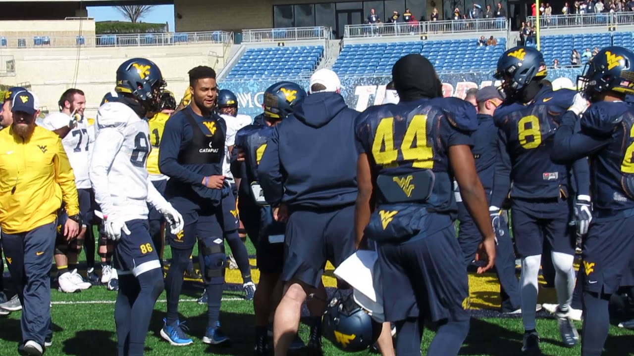 WVU Football Spring Practice 3/23: Competition - YouTube