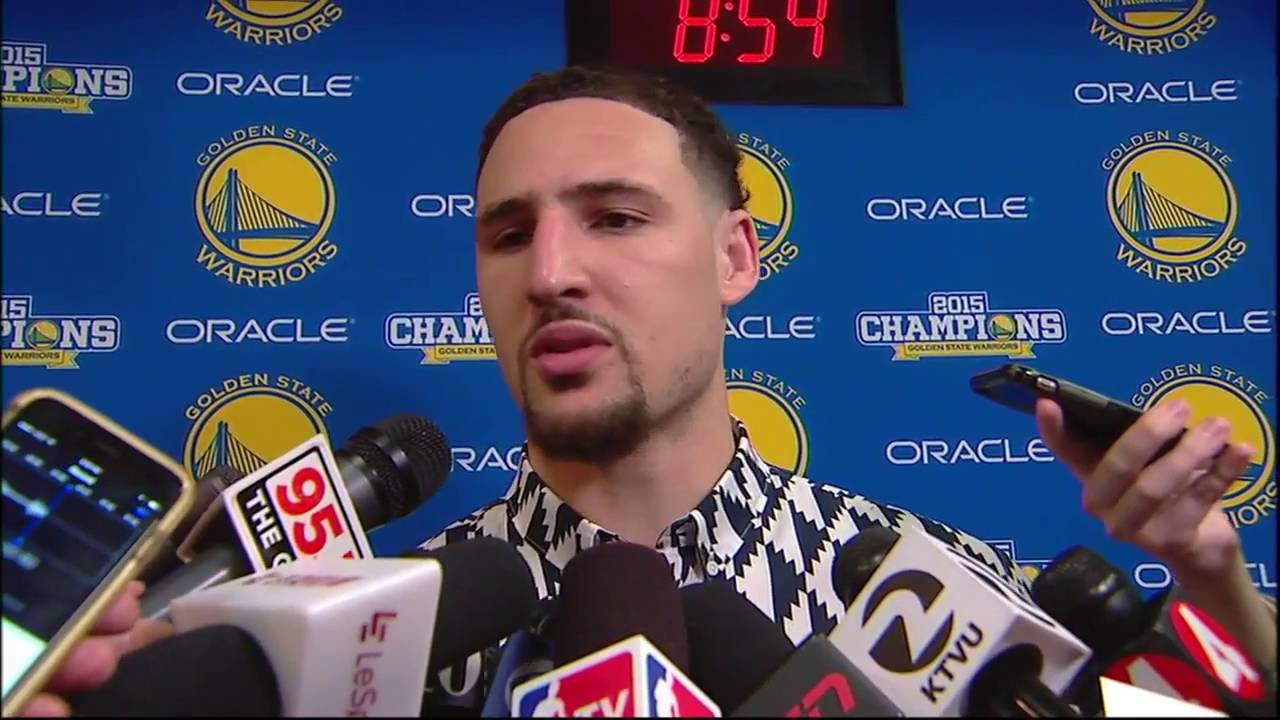 Klay Thompson Postgame Interview Game 1 NBA Finals Cleveland Cavaliers ...