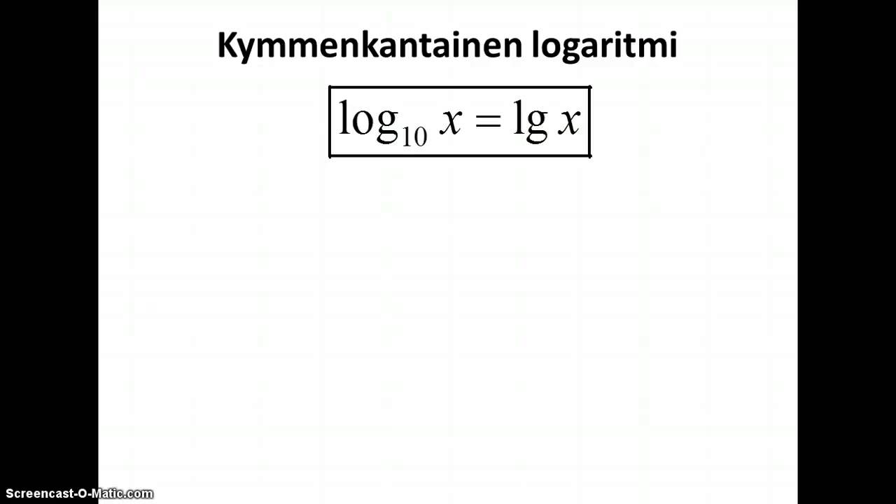 Logaritmi - YouTube