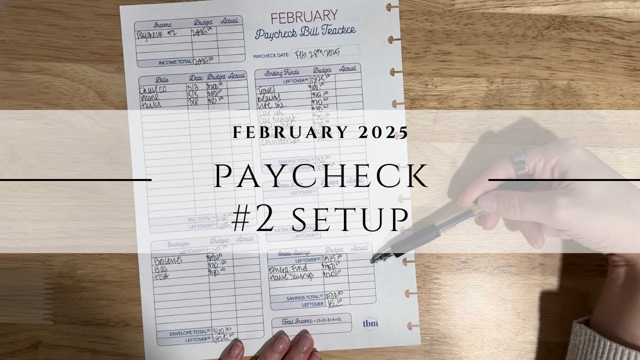 February 2025 Paycheck #2 Setup | Millennial Semi Monthly Pay Schedule ...