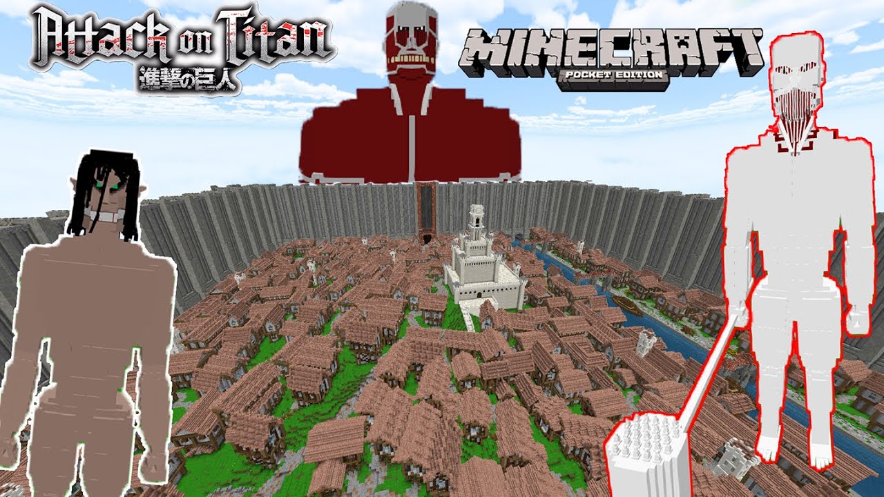 ADDON DAN MAP ATTACK ON TITAN MCPE/MINECRAFT BEDROCK - YouTube