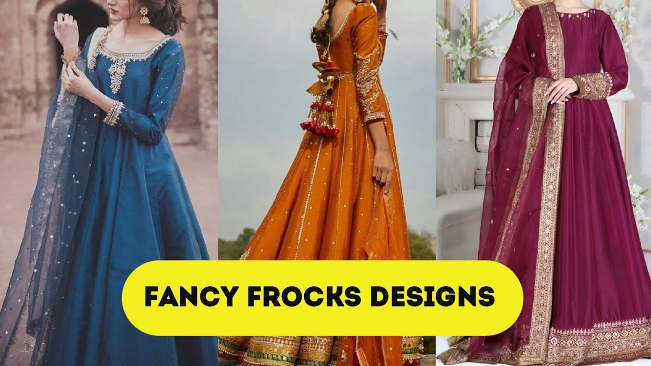 Long Fancy Frocks Designs | Fancy Frocks For Wedding & Party Wear # ...