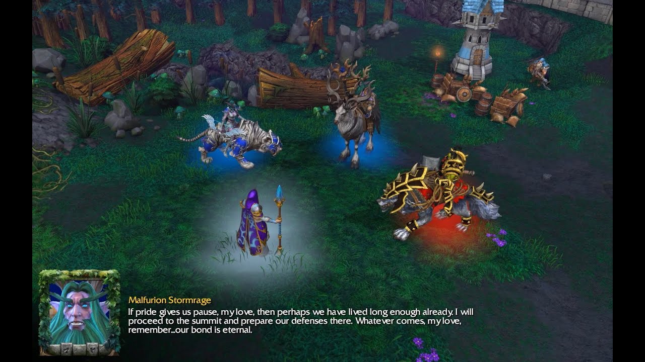 Night elf, Humans and Orcs Working together to defeat Archimonde and ...