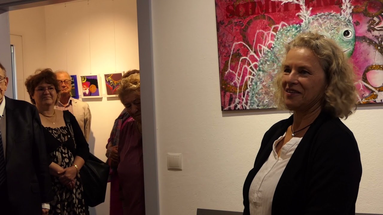 artforum Salzburg, Vernissage Christa Schwarz, 6.8.21, Begrüßung ...