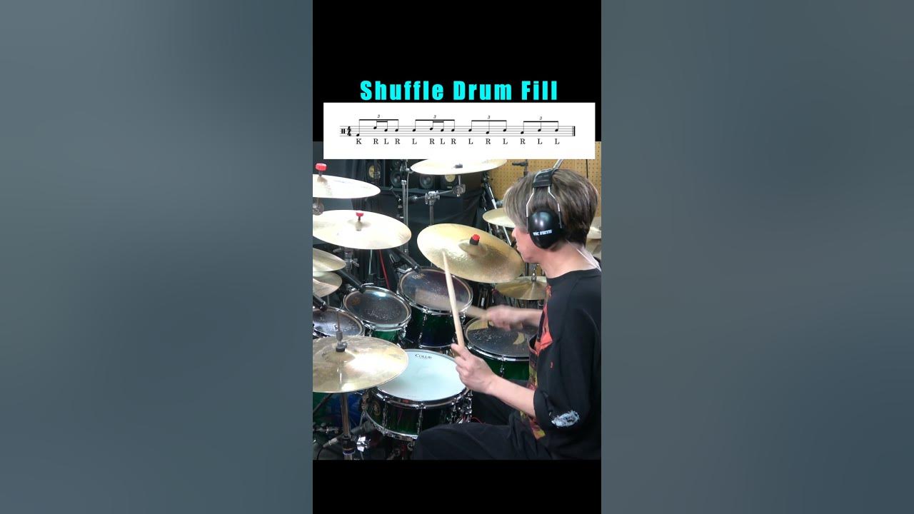 Shuffle Drum Fill-in シャッフルでドラムフィル叩いてみた。 #drums #sakaedrums #rudiments - YouTube