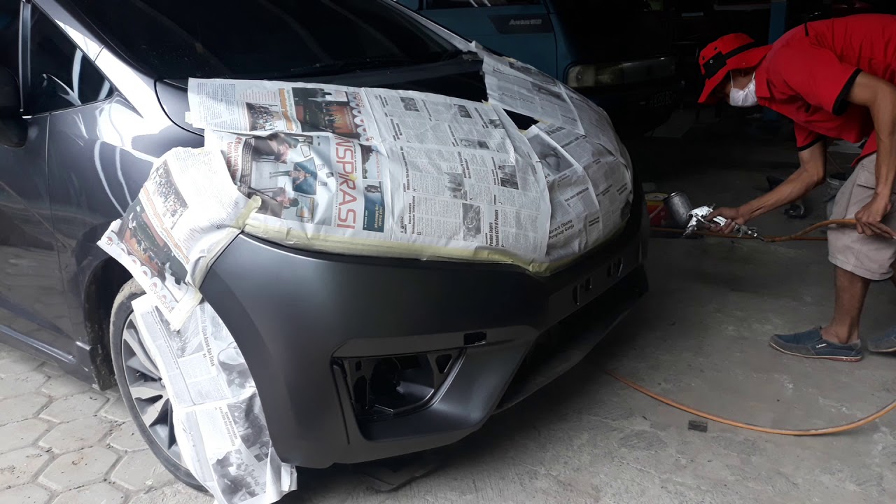 Proses repair body/cat, bengkel mobil Ridho - YouTube