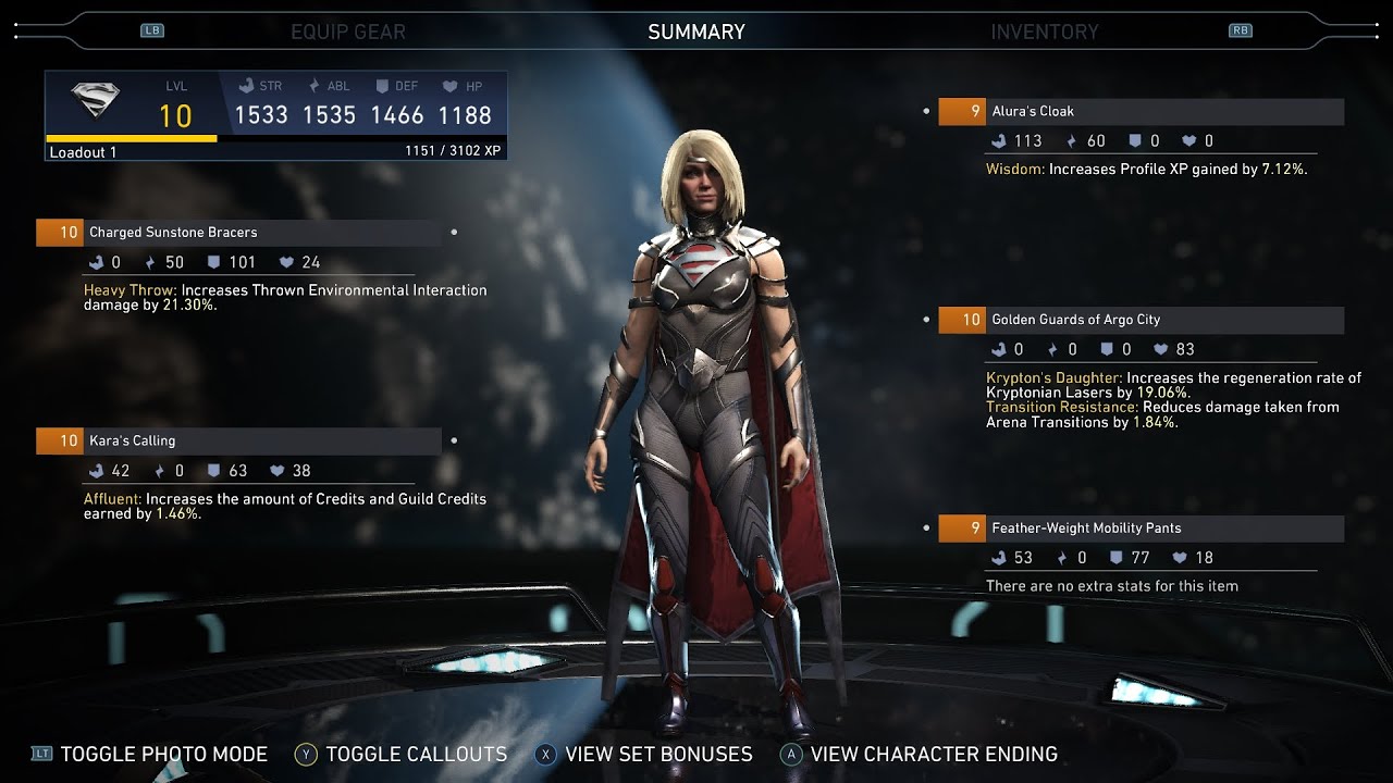 (AI Loadout: Power Girl / Supergirl) Multiverse {Injustice 2 Legendary ...