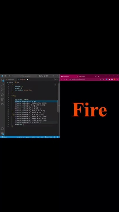 Fire🔥Animation With Html and css 👩‍💻 #short #shorts #youtube # ...