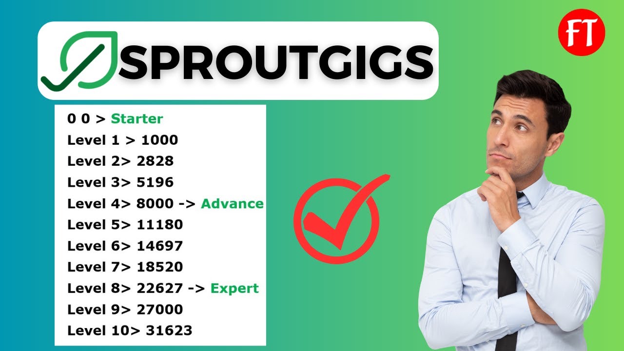 Sproutgigs advance level user কিভাবে হবো - YouTube