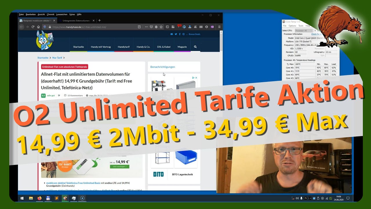 O2 Unlimited für 14,99 Euro im Monat - 34,99 für Max Tarif - YouTube