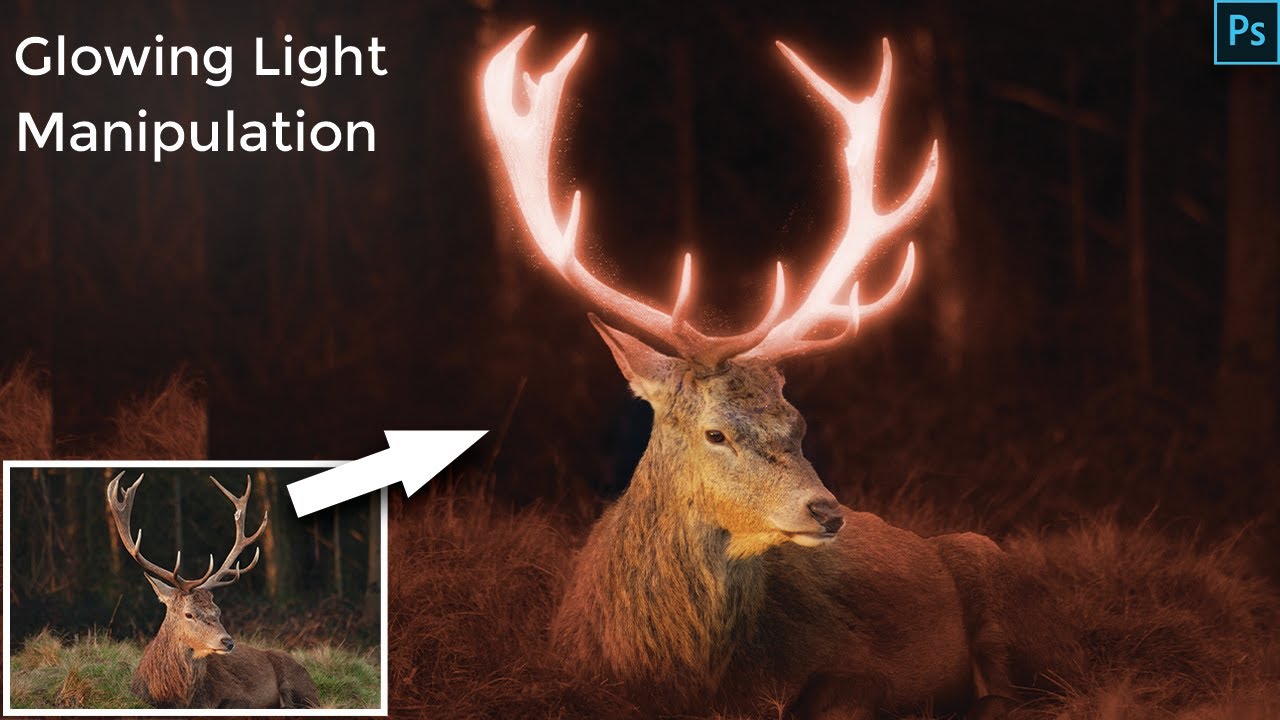 How To Deer Glow Light Effect in Photoshop Manipulation | Photoshop ...