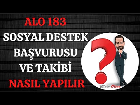 ALO 183 SOSYAL DESTEK BAŞVURUSU VE TAKİBİ - NASIL YAPILIR - E DEVLET