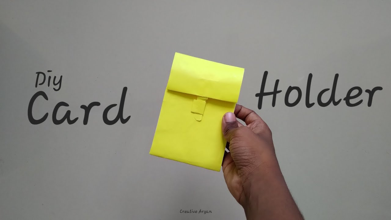 Diy Paper Origami Card holder | Full tutorial video | Paper craft ...