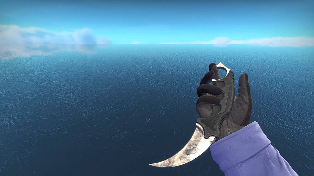 CS:GO SKINS #1 KARAMBIT STAINED WELL-WORN - YouTube