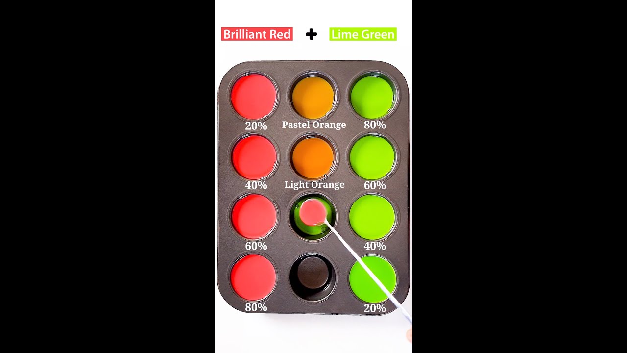 Brilliant Red Vs Lime Green Satisfying Color Mixing #colors #satisfying ...