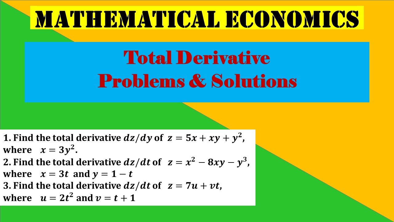 Total Derivatives | Problems & Solutions - YouTube