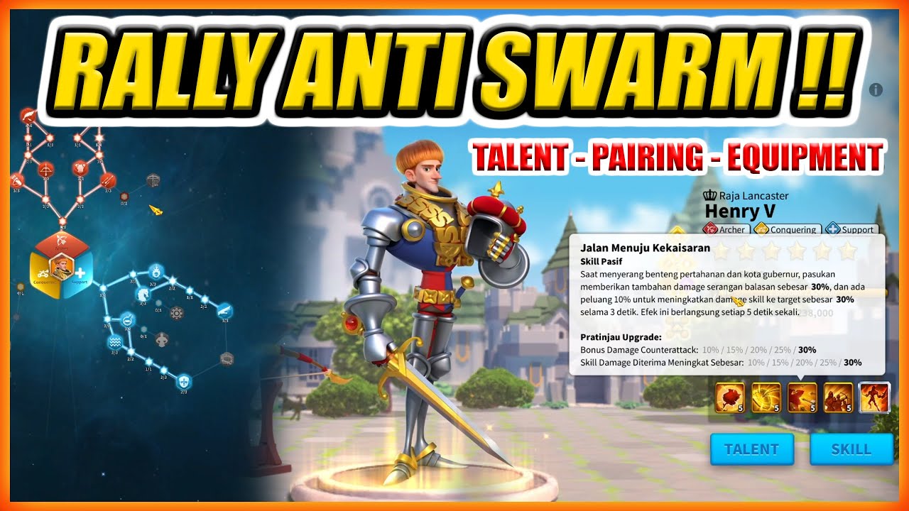 KOMANDAN RALLY ARCHER ANTI SWARM !! TALENT - PAIRING - EQUIPMENT HENRY ...