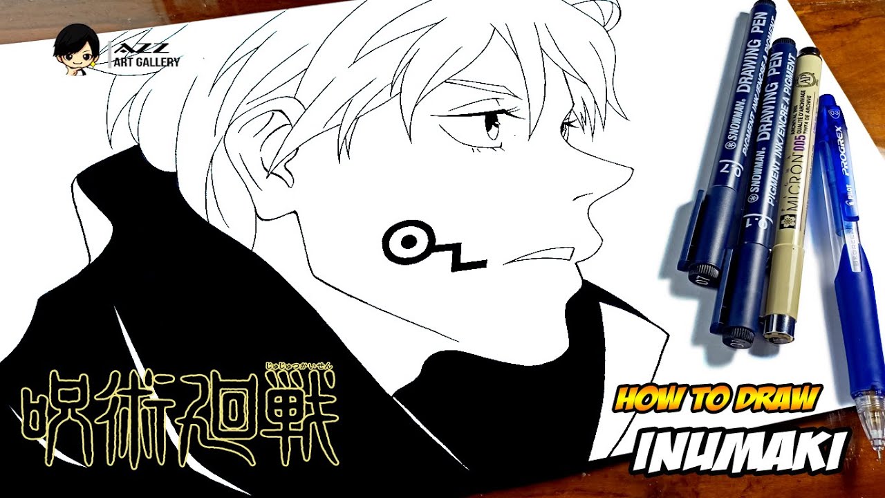 How to draw Inumaki Toge from Jujutsu Kaisen - YouTube