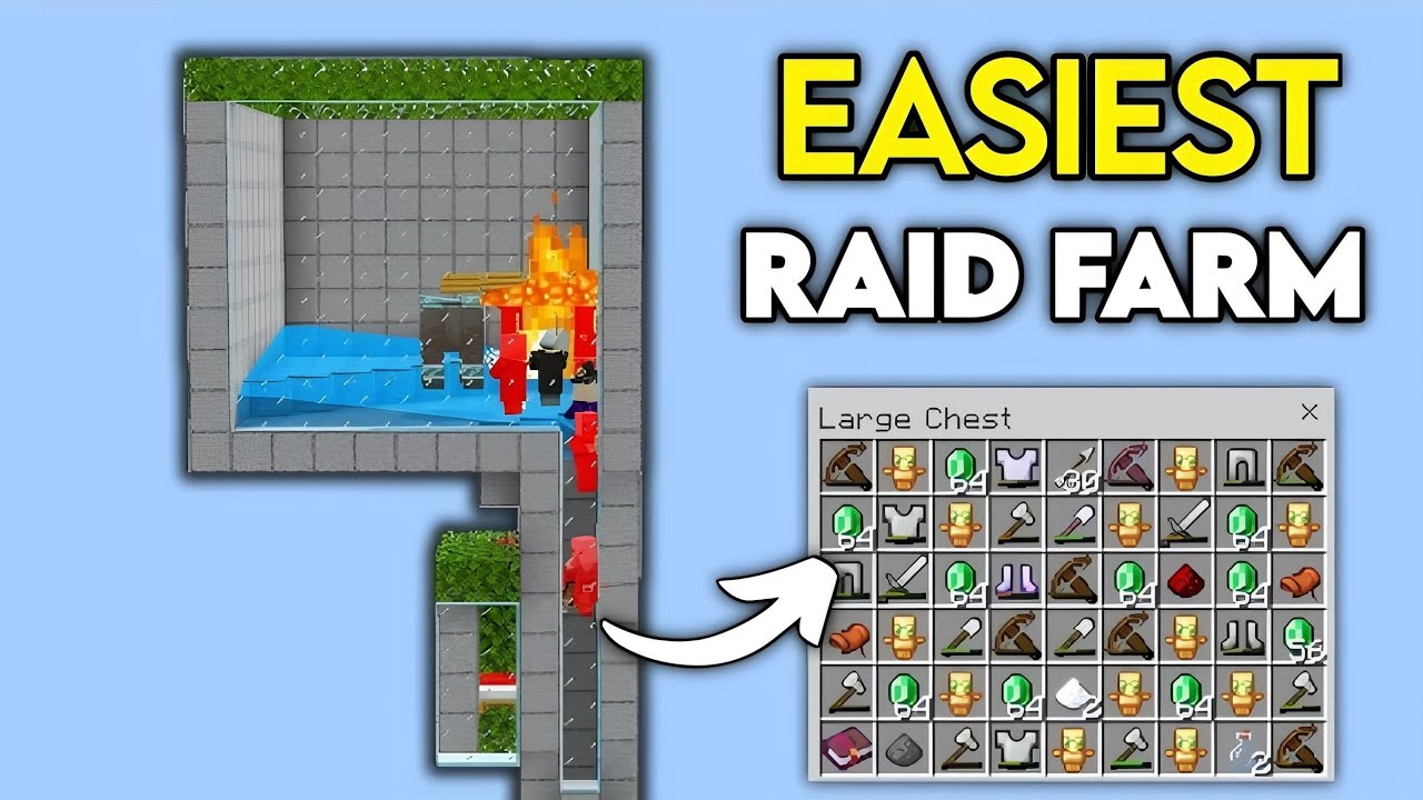 Best simple 1.20 automatic raid farm tutorial in minecraft bedrock ...