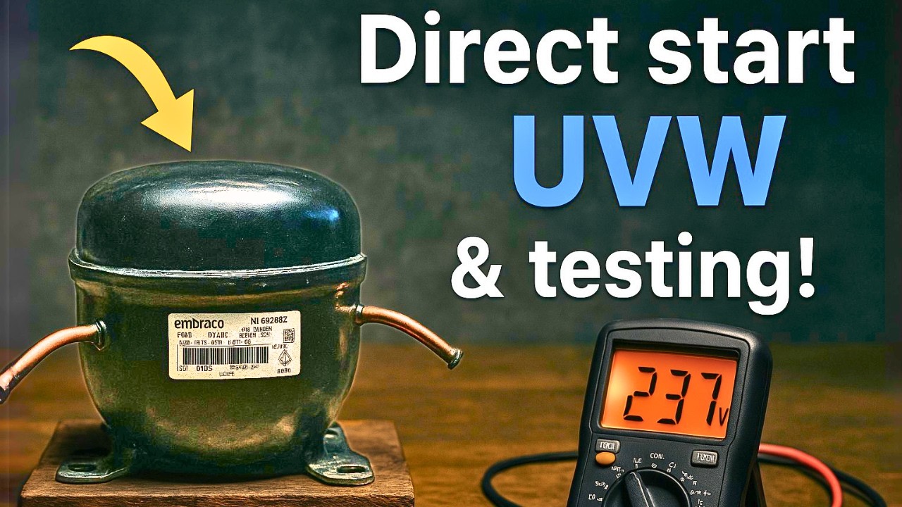 Inverter Refrigerator Compressor Direct Start & UVW Testing | Embraco ...
