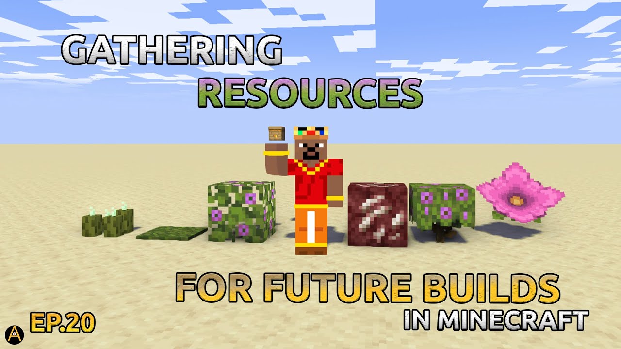 S1 E20 : Gathering Resources for Future Build in Minecraft - YouTube