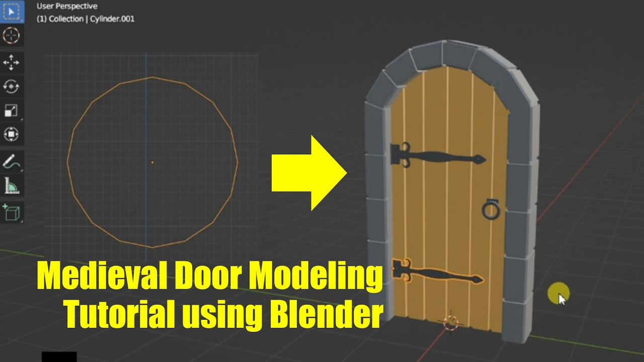 Medieval Door Modeling Tutorial using Blender - YouTube