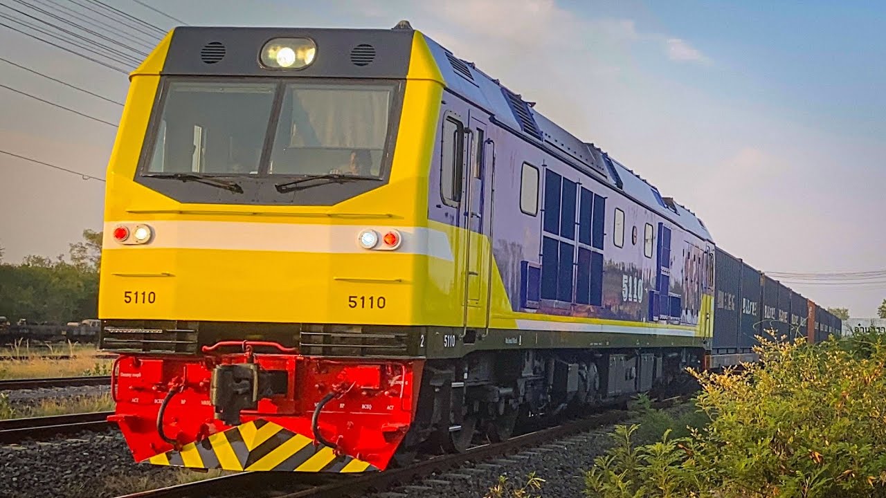 [รถไฟไทย] Freight Train No.554 Bua Yai Junction. - Map Ta Phut ...