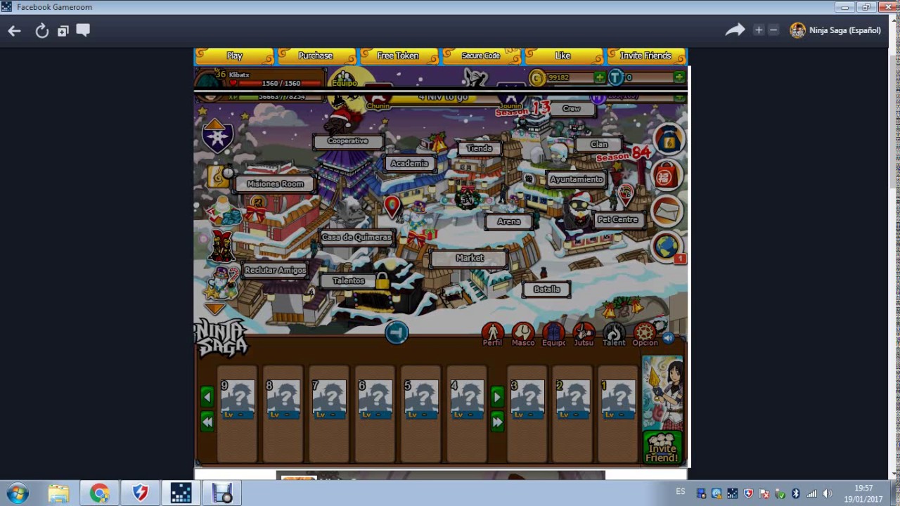 Facebook Gameroom: Ninja saga - YouTube