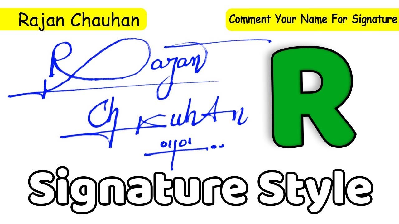 ️ Rajan Chauhan Name Signature Style Request Done - YouTube